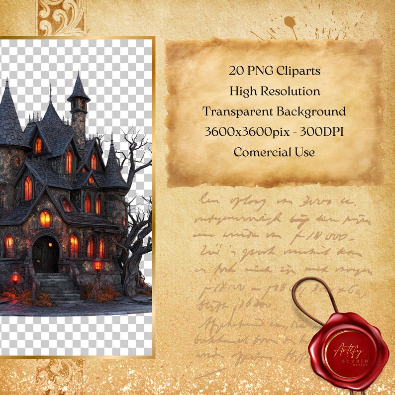 Vampire Buildings Clipart – 20 Gothic-inspired Designs , Transparent ...