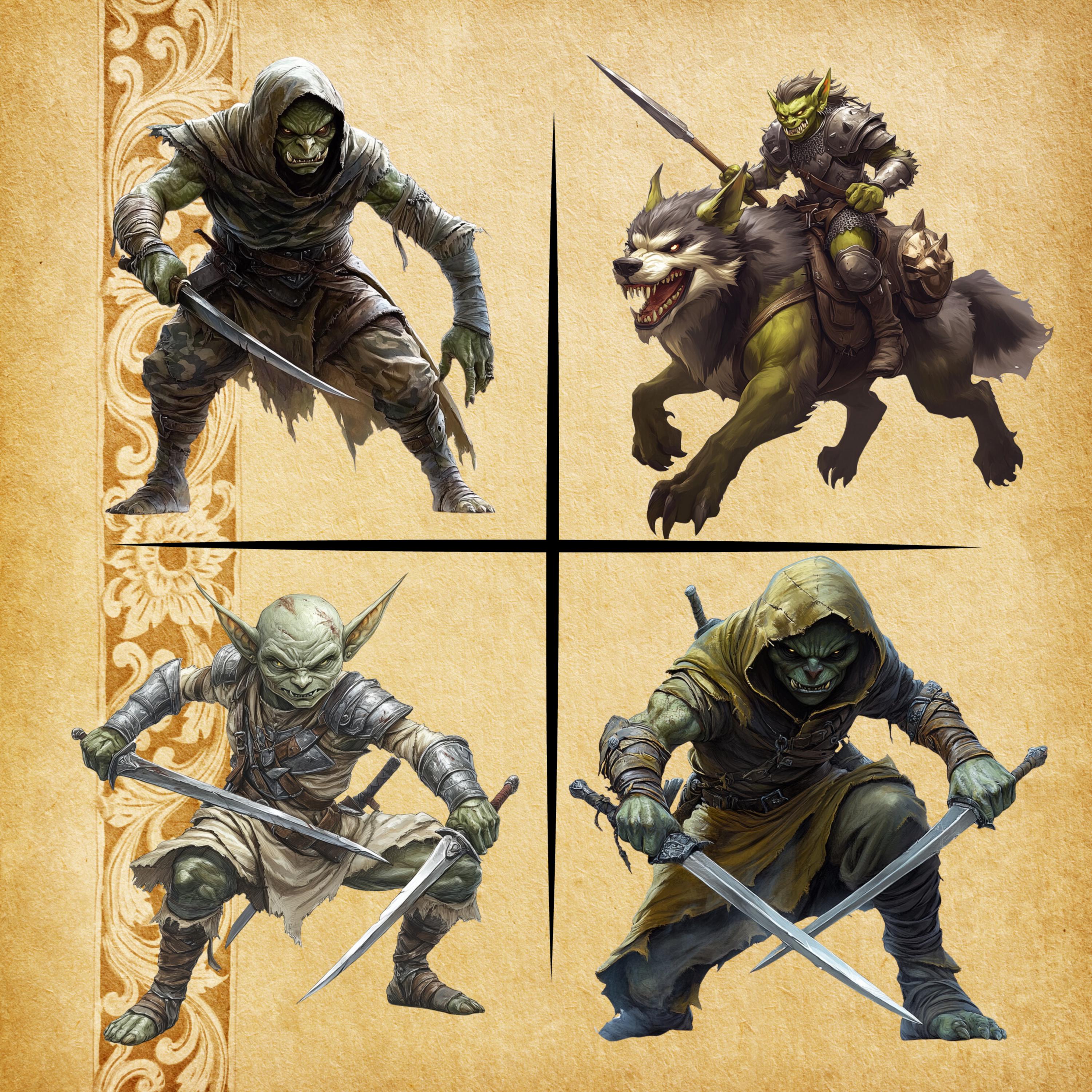 Fantasy RPG Goblin Warriors Cliparts, Commercial Use, Dnd, RPG , PNG ...