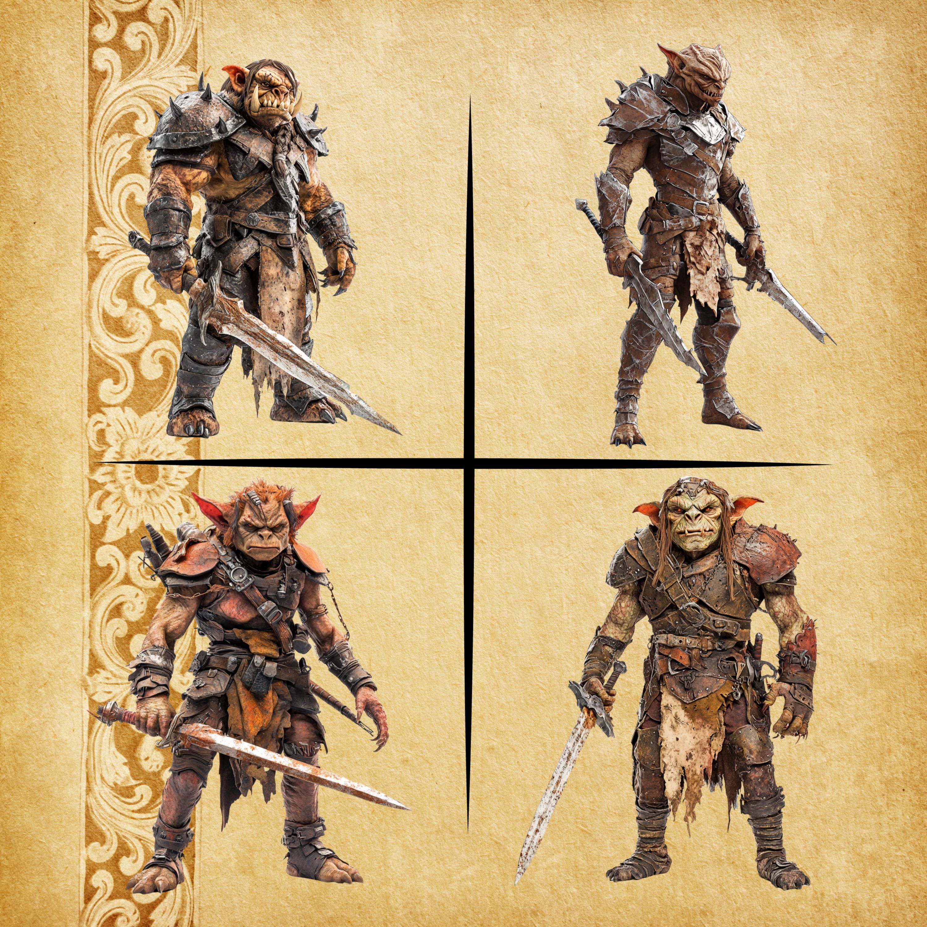 Devious Hobgoblins – 20 Fantasy RPG Cliparts , 300 DPI , Transparent ...