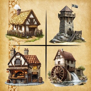 Medieval Structures RPG Cliparts, Commercial Use, Dnd, RPG , PNG ...