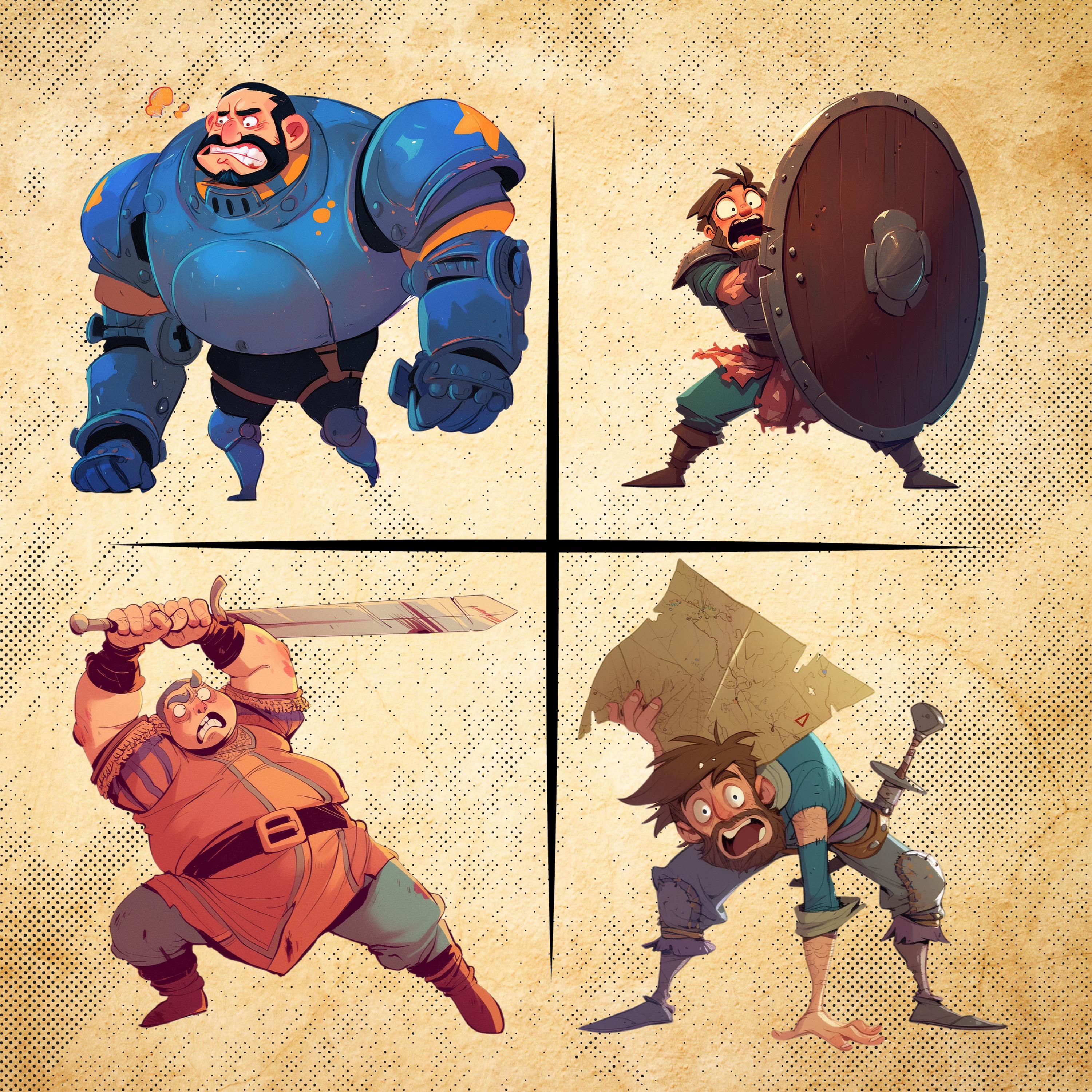 Goofy Fighters – 24 Funny Warrior Characters for RPG and Fantasy Art ...