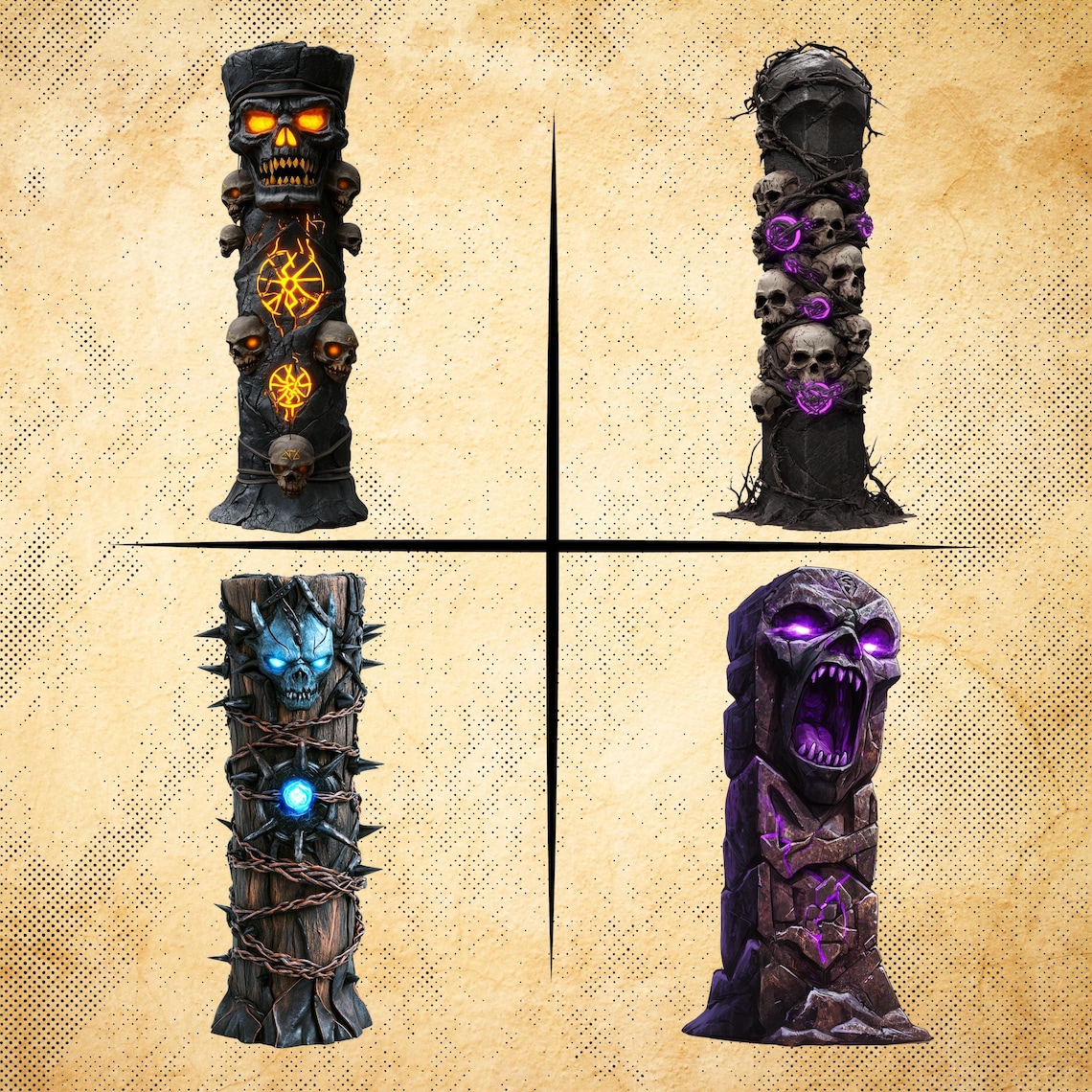 Dark Fantasy Totems – Symbols of Corruption and Mystical Power ...