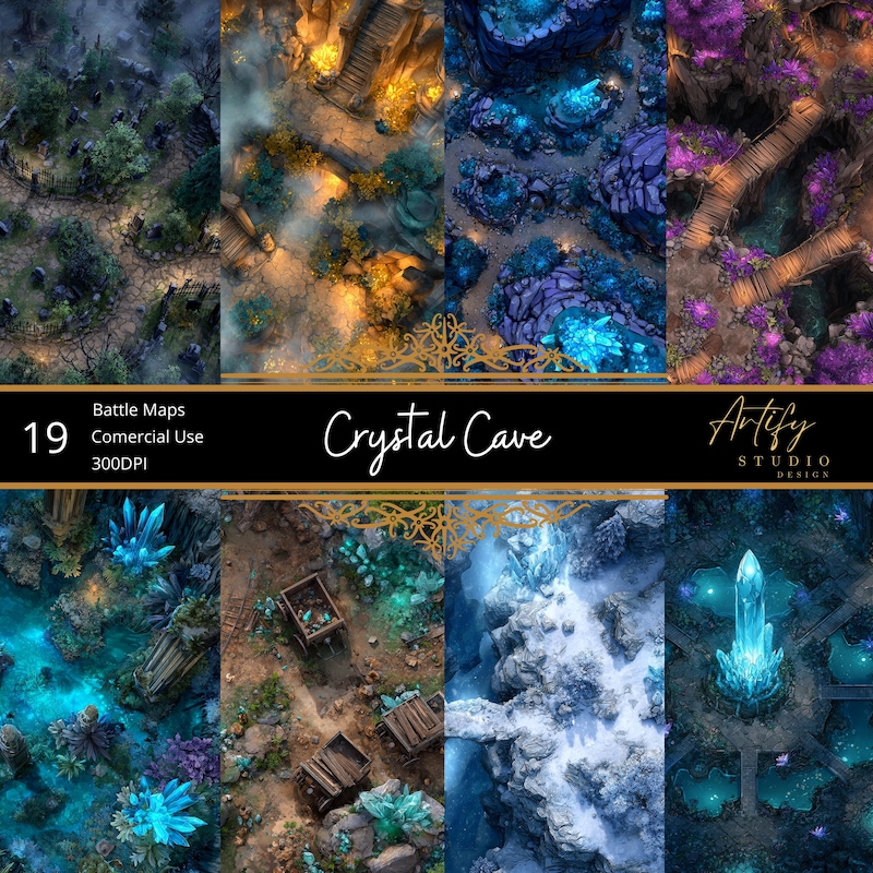 Cave Battle Maps - Etsy