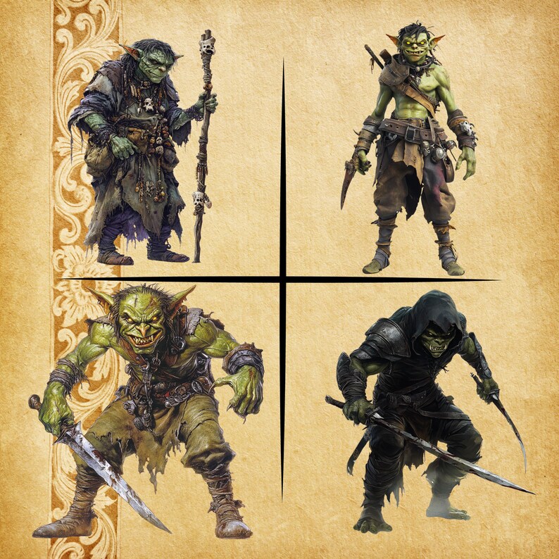 Fantasy RPG Goblin Warriors Cliparts, Commercial Use, Dnd, RPG , PNG ...