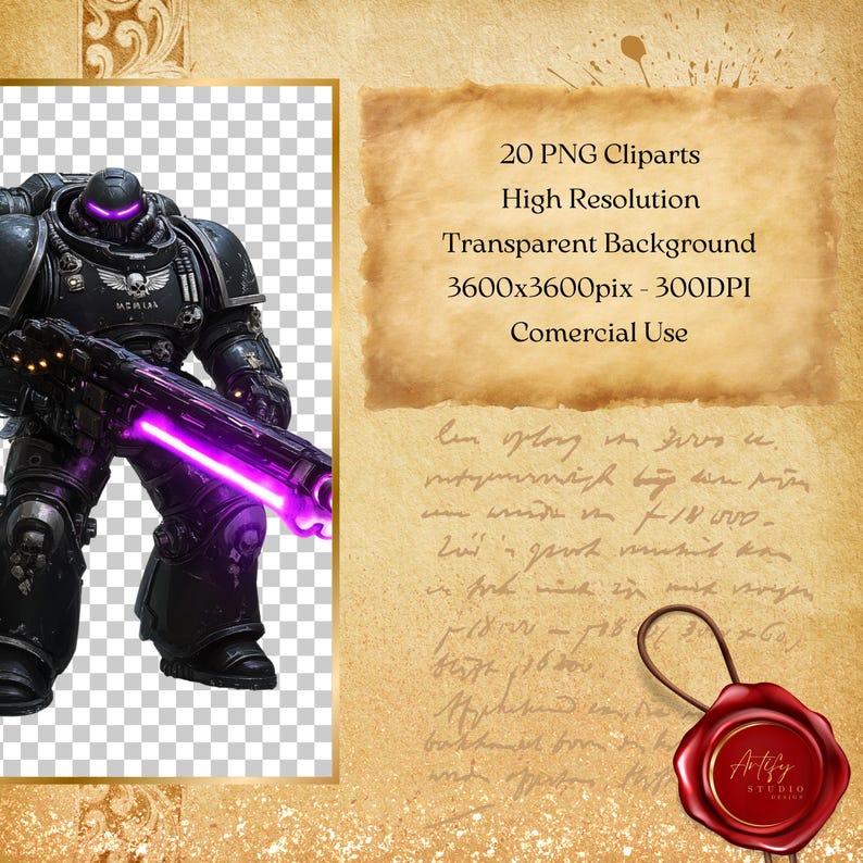 Galactic Soldiers Sci-fi Clipart – 20 Unique Designs , Transparent ...