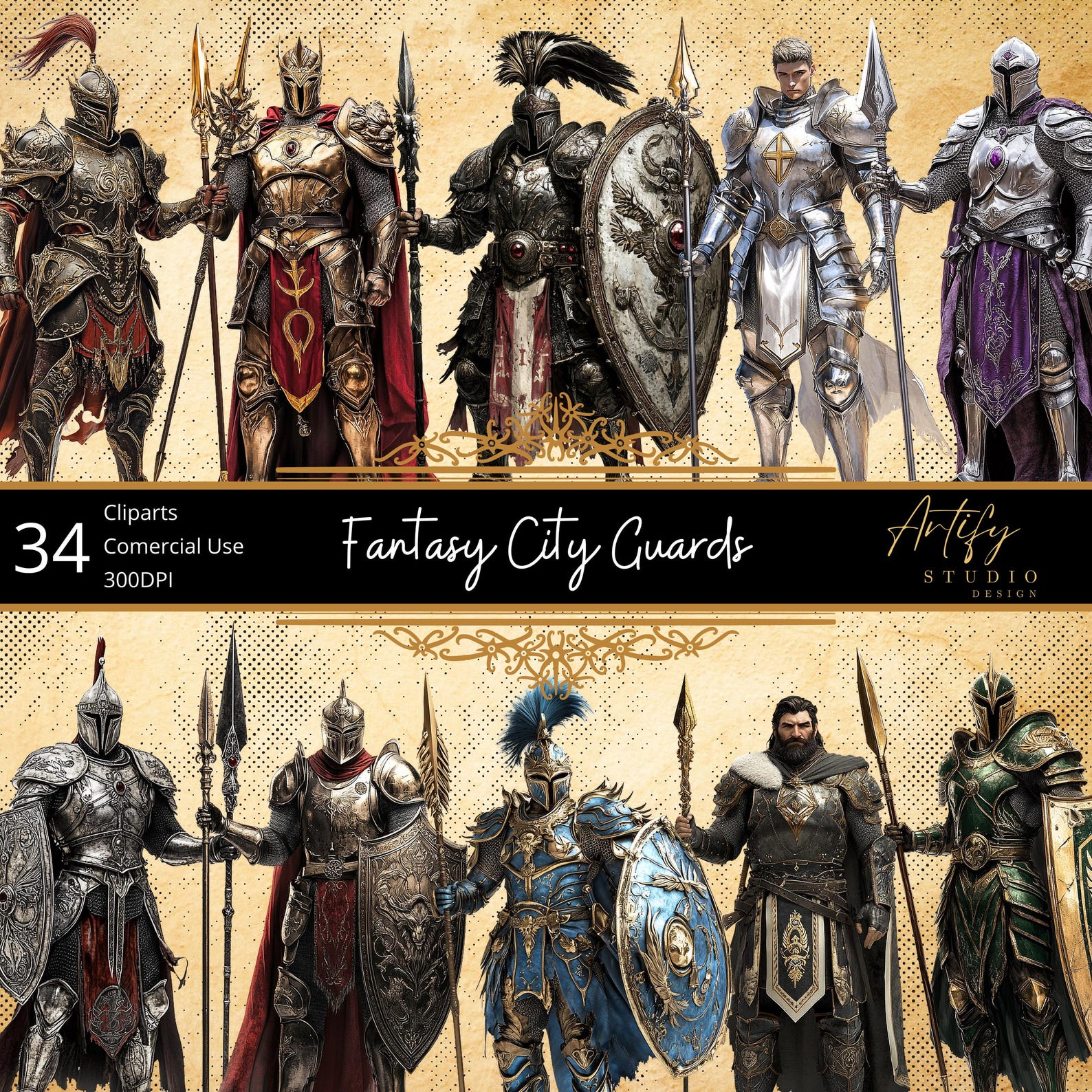 Fantasy City Guards – Noble Defenders of the Kingdom , Fantasy Cliparts ...
