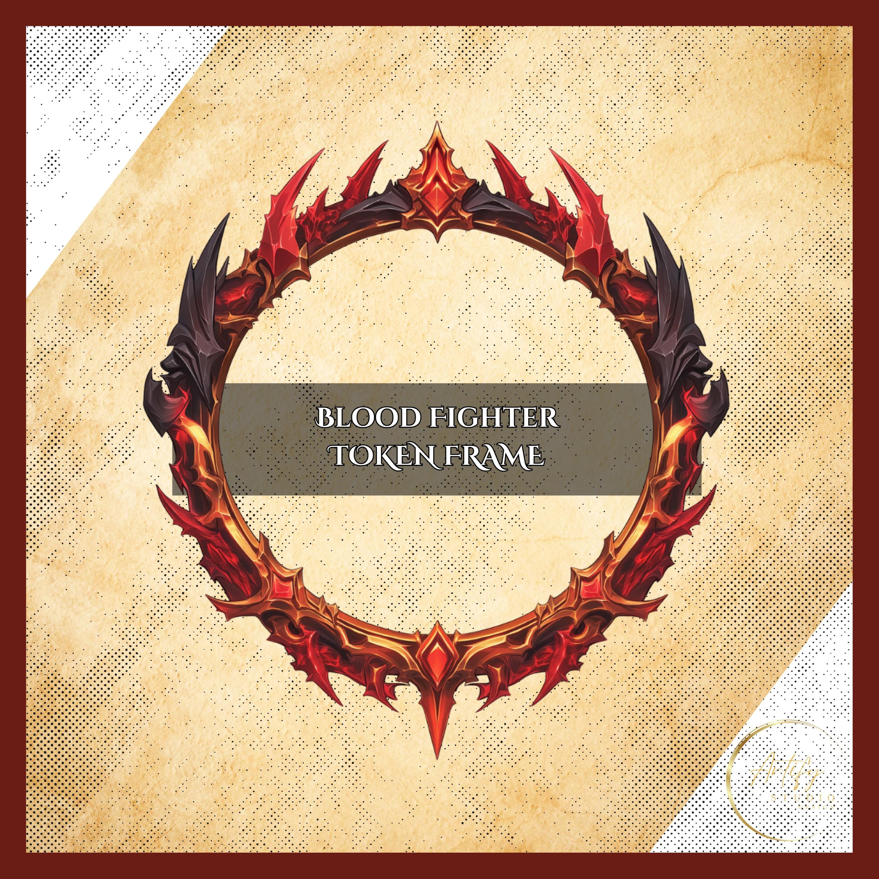 Blood Fighter Token Frame – Digital Border for Dnd or Anything Game ...