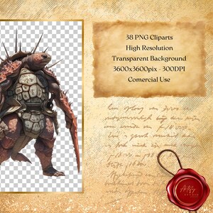 Ocean Guardian Turtles – 38 Fantasy Sea Turtle Warriors Cliparts ...