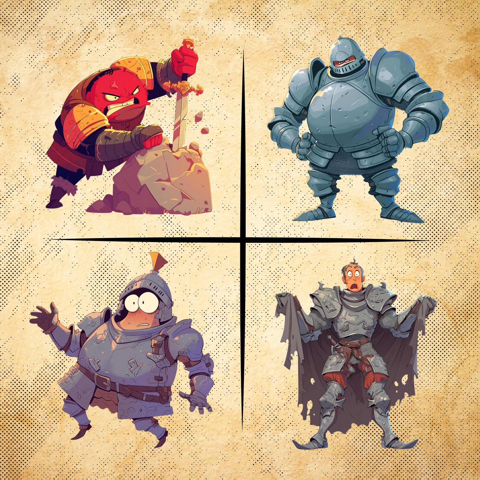 Goofy Fighters – 24 Funny Warrior Characters for RPG and Fantasy Art ...