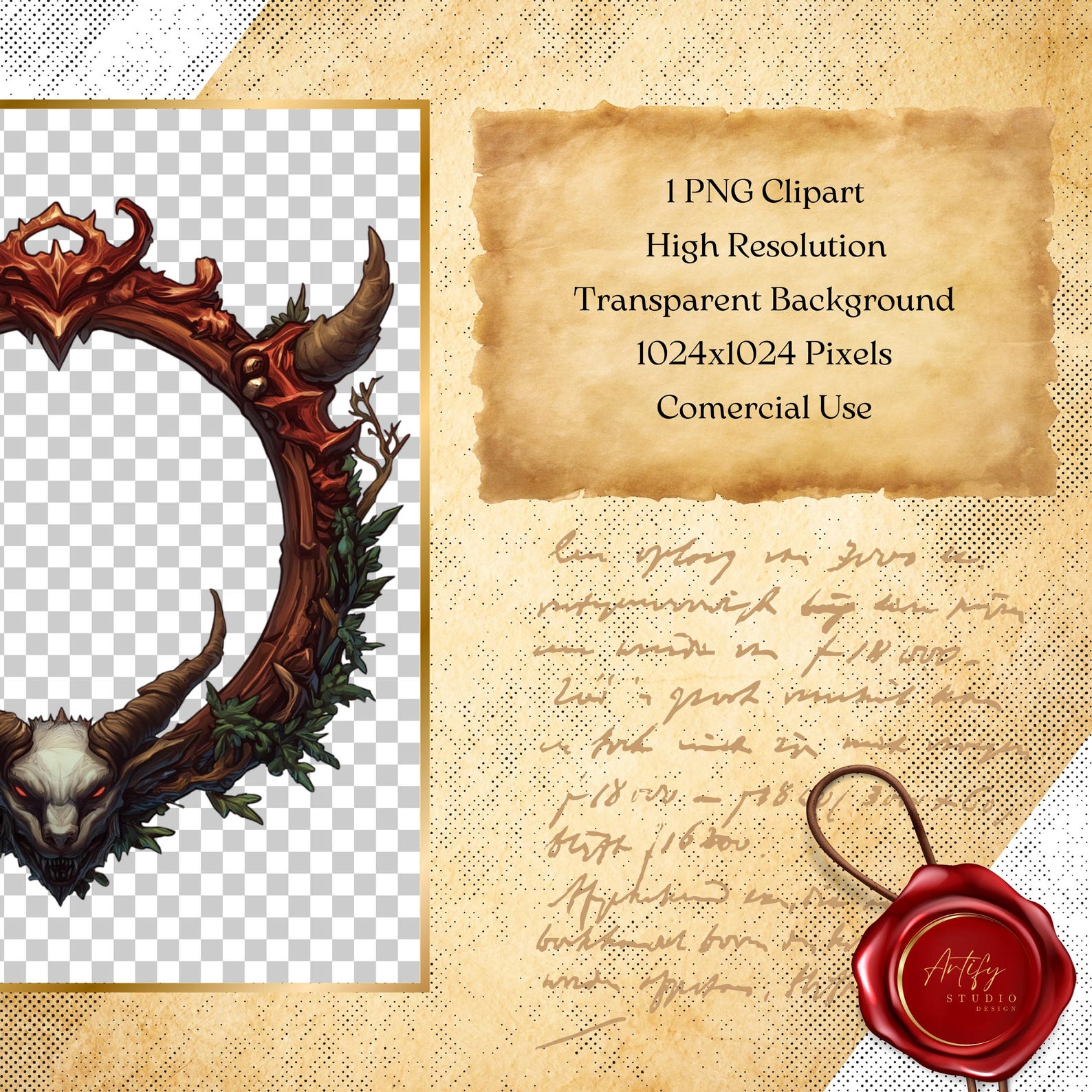Demonic Goat Token Frame – Digital Border for Dnd or Anything Game ...