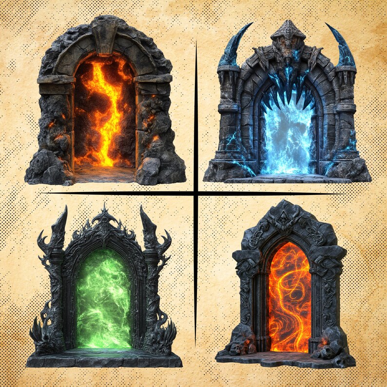 Dark Portal Gates – Gateways to Otherworldly Realms , Fantasy Cliparts ...