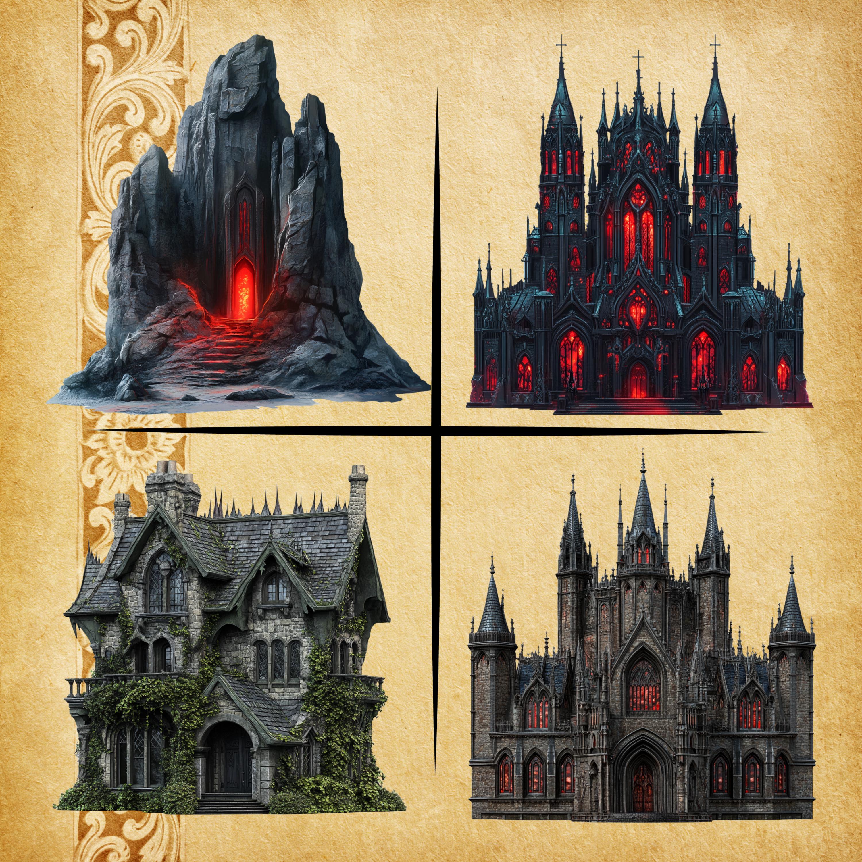 Vampire Buildings Clipart – 20 Gothic-inspired Designs , Transparent ...