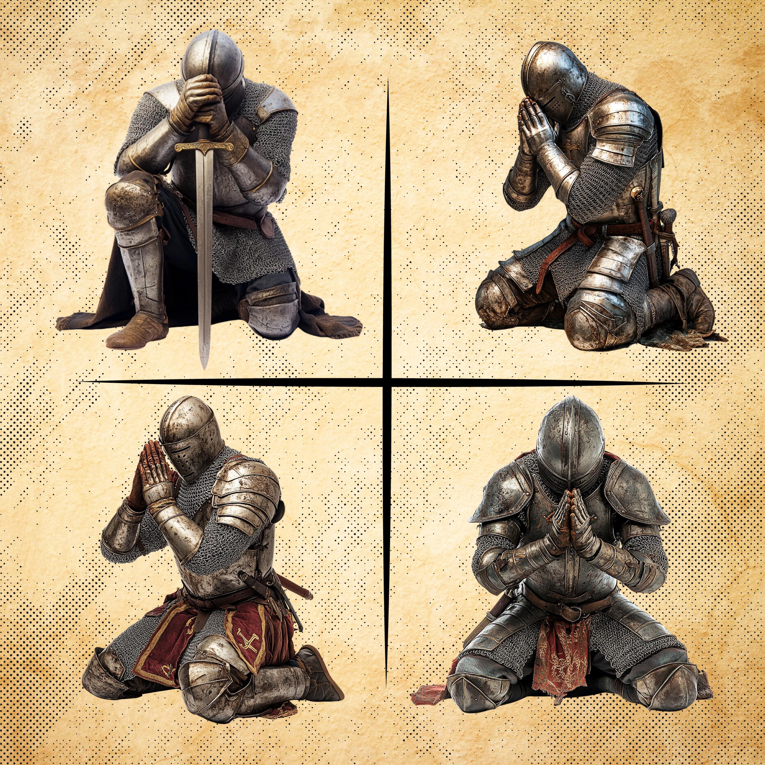 Prayer Knights – Devout Warriors of Faith and Honor , Medieval Cliparts ...