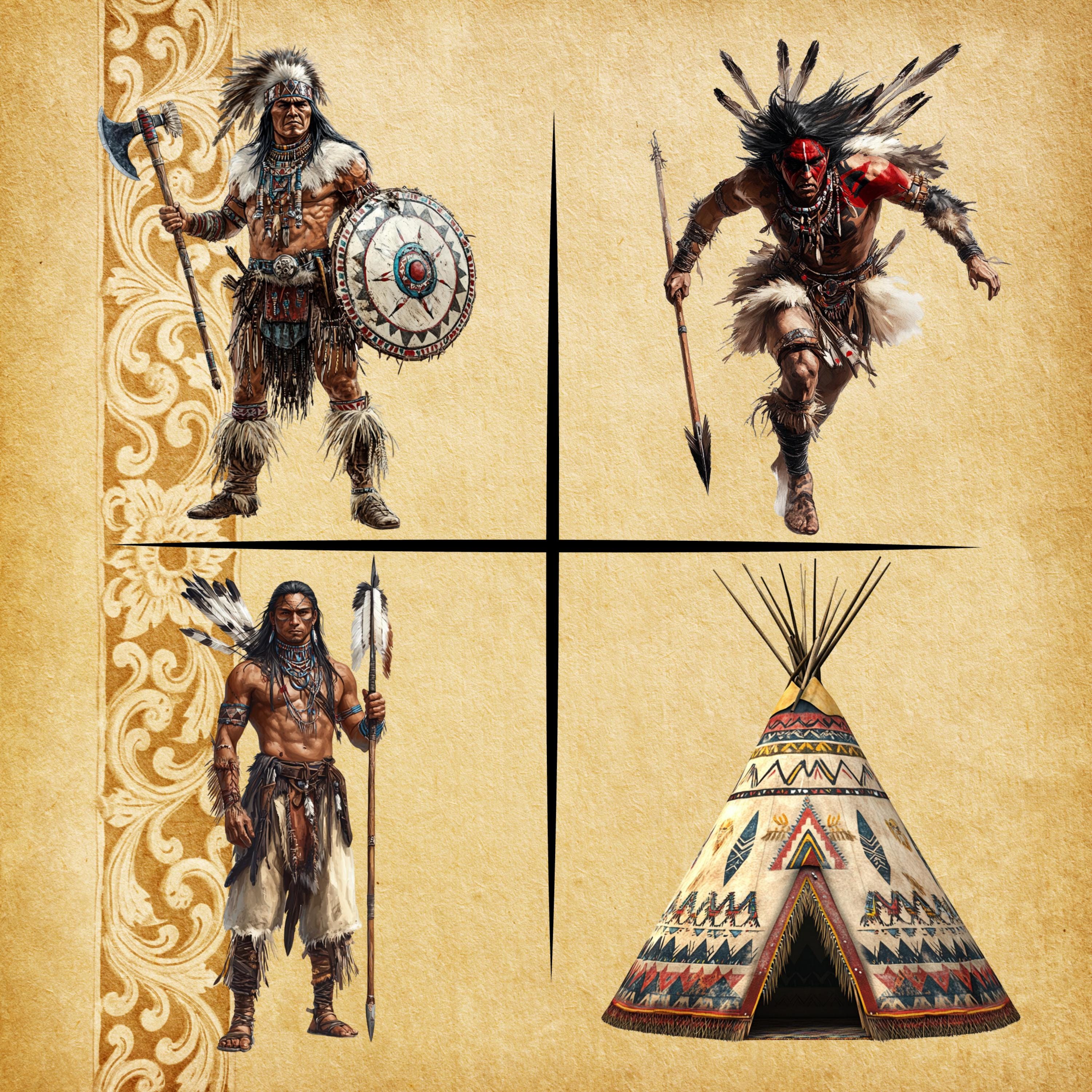 Native Americans Cliparts, Epic Indians, Commercial Use, RPG , PNG ...