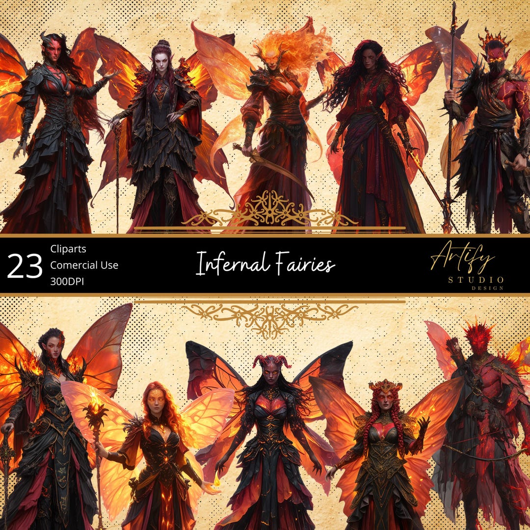 Infernal Fairies – 23 Fantasy Cliparts for TTRPG & RPG Projects ...