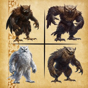 Wild Owlbears – 20 Ferocious Creatures for Fantasy DND Adventures ...