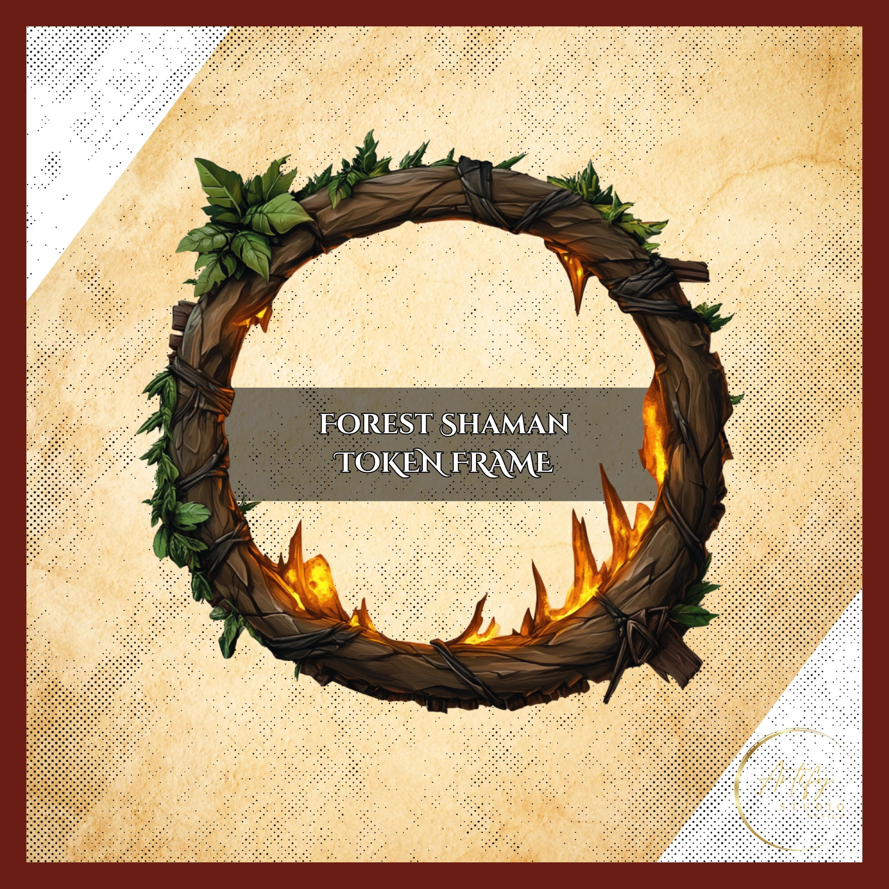 Forest Shaman Token Frame – Digital Border for Dnd or Anything Game ...