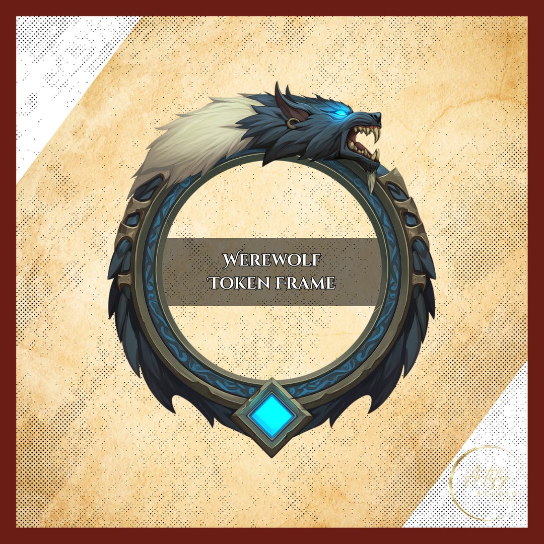 Werewolf Token Frame – Digital Border for Dnd or Anything Game ...