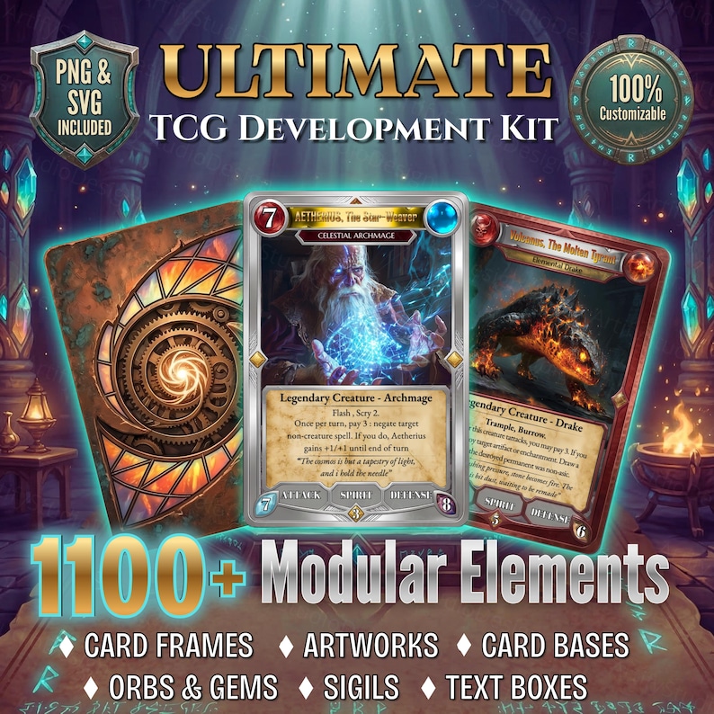 Ultimate Tcg Development Kit | Fantasy Trading Card Game Asset Bundle ...