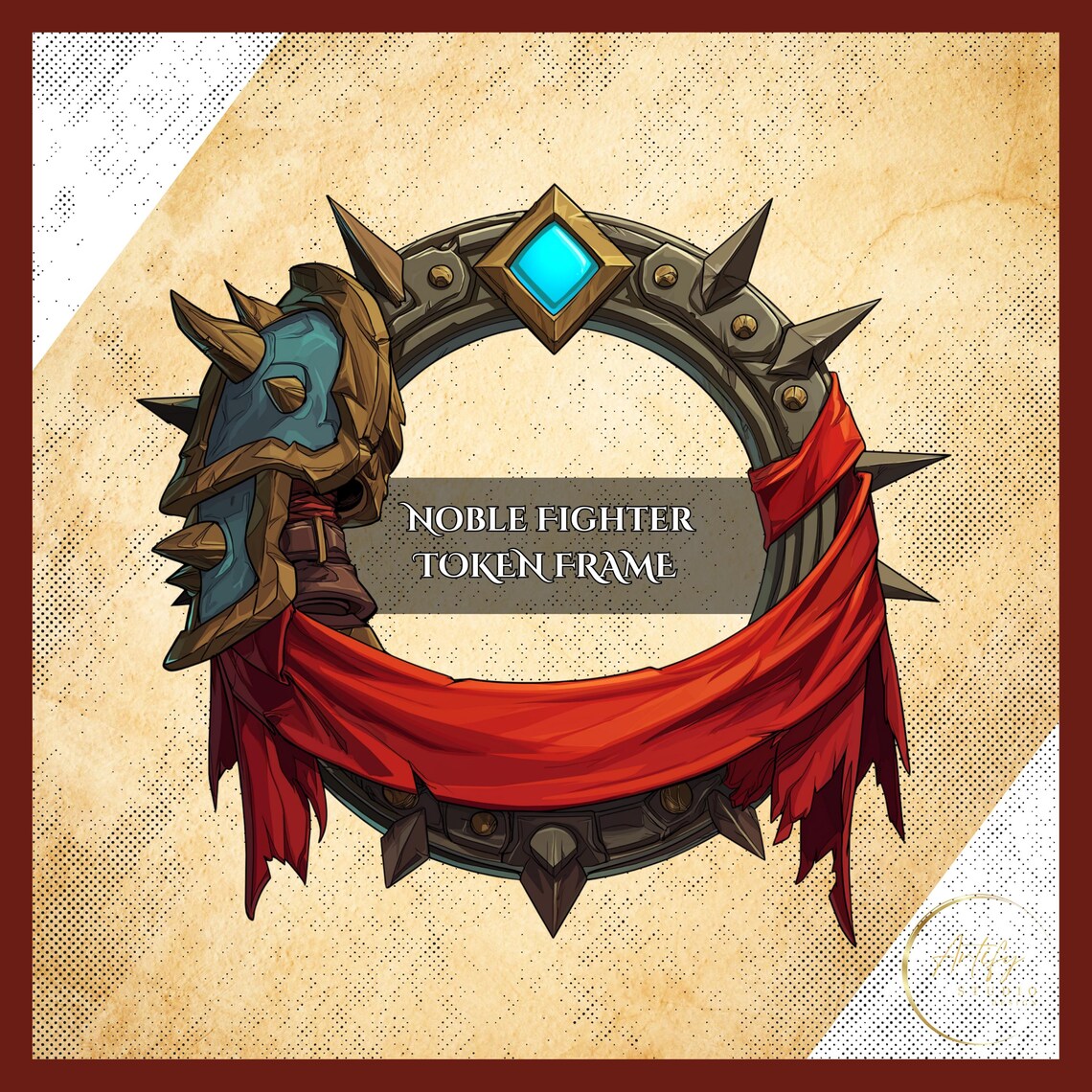 Noble Fighter Token Frame – Digital Border for Dnd or Anything Game ...