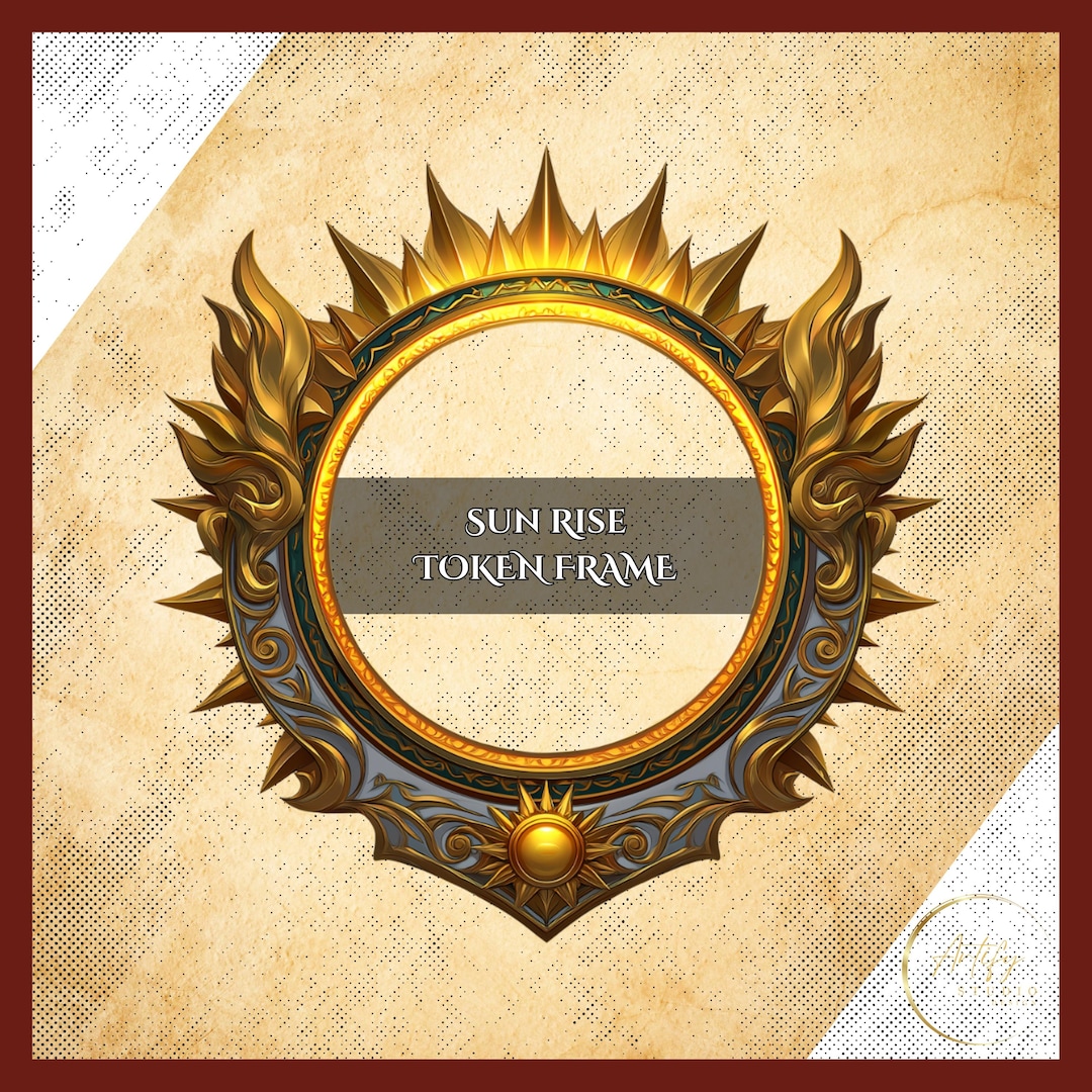 Sun Rise Token Frame – Digital Border for Dnd or Anything Game ...