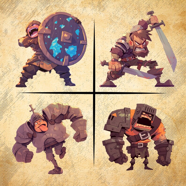 Goofy Fighters – 24 Funny Warrior Characters for RPG and Fantasy Art ...
