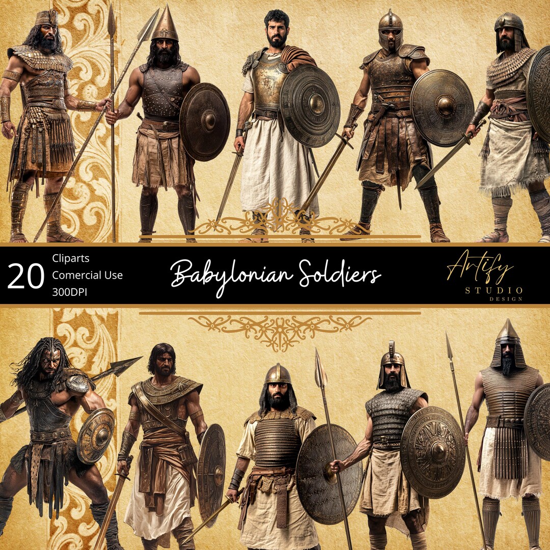 Babylonian Soldiers – 20 Detailed Cliparts Inspired by the Mighty ...