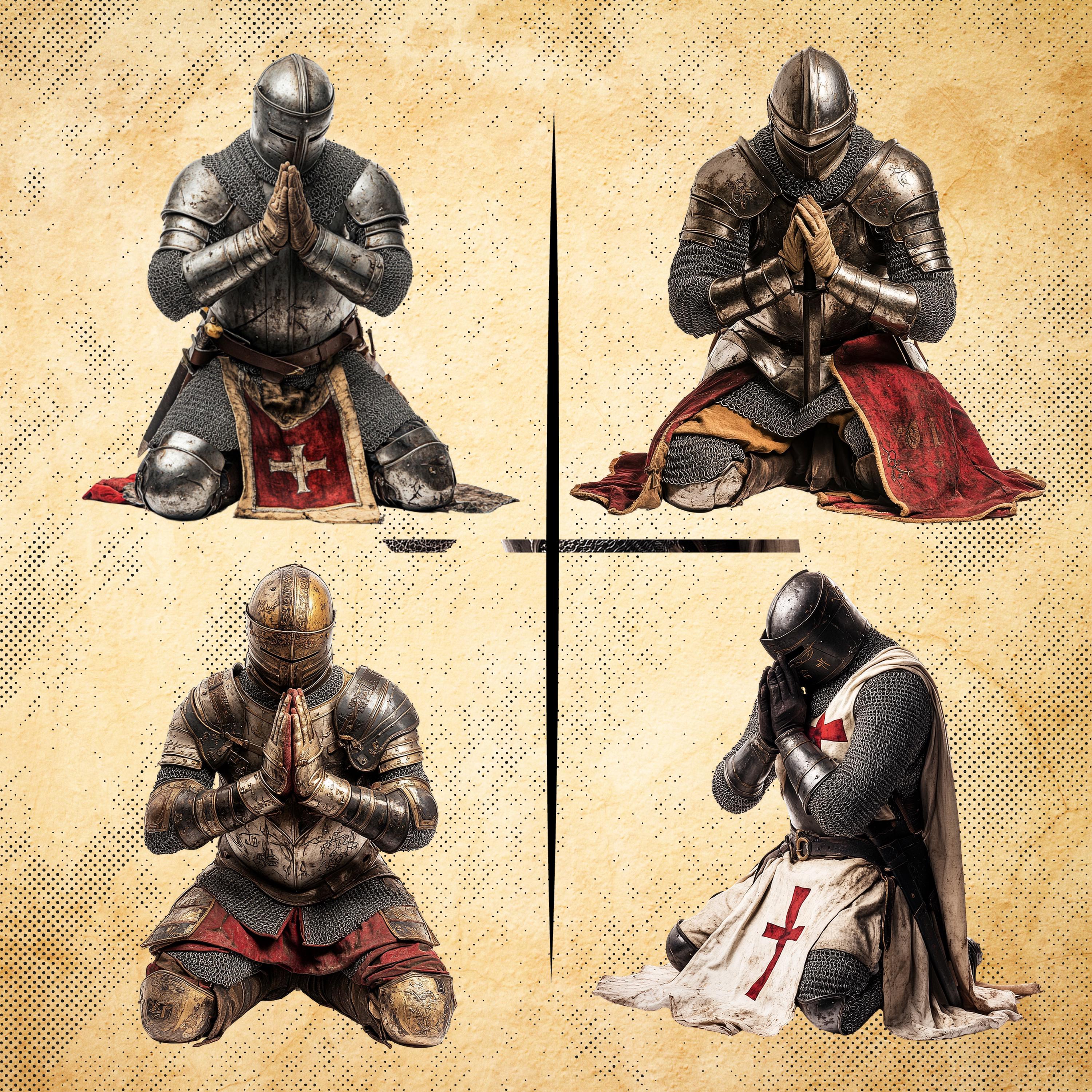 Prayer Knights – Devout Warriors of Faith and Honor , Medieval Cliparts ...