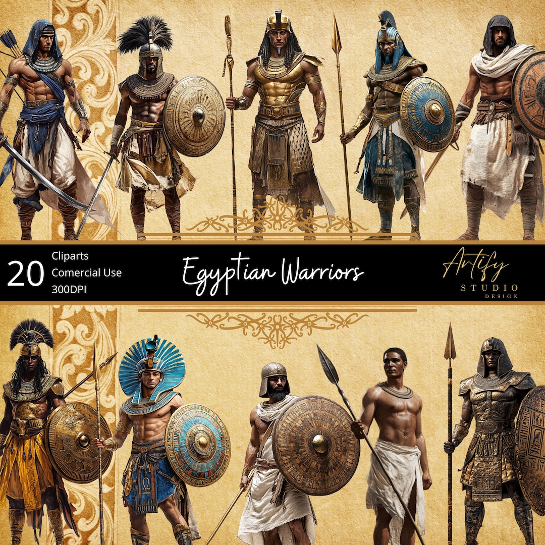 20 Egyptian Warriors – Historical Ancient Egypt Soldiers , Transparent ...