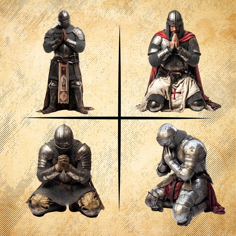 Prayer Knights – Devout Warriors of Faith and Honor , Medieval Cliparts ...