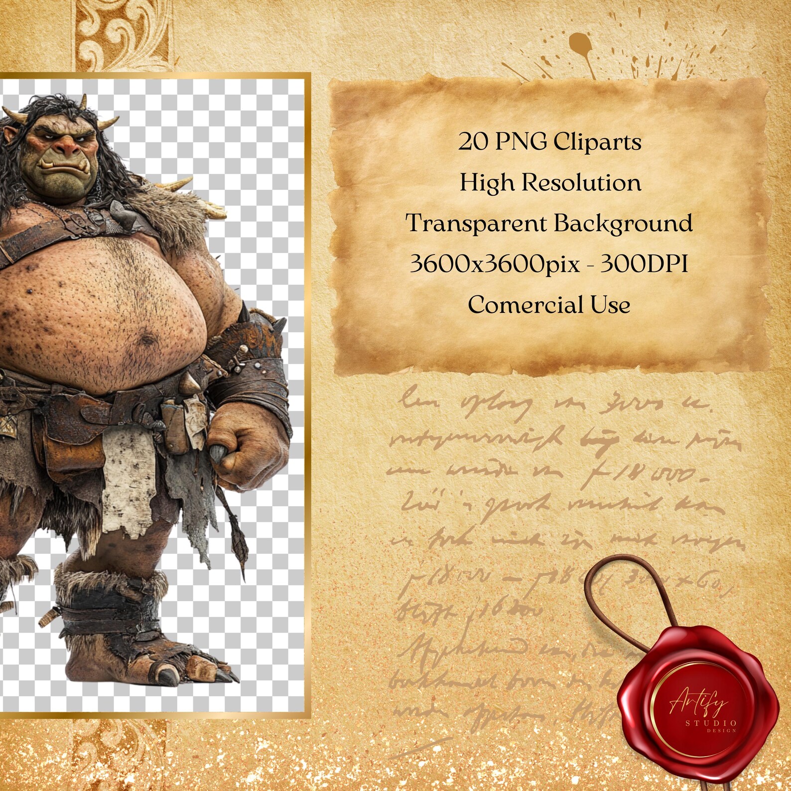 Monstrous Ogres Fantasy RPG Cliparts, Commercial Use, Dnd, RPG , PNG ...