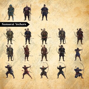 Samurai Clan Cliparts – 264 Japanese Warrior Units for TTRPG, RPG ...