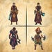 Human Class Bundle – 26 Cartoon-style Fantasy Character Cliparts (DND ...