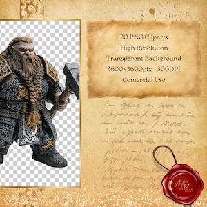Fantasy RPG Dwarf Warriors Cliparts, Commercial Use, Dnd, RPG , PNG ...