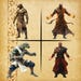 Fantasy Monks – 20 Epic Cliparts , Transparent Background Pngs for ...