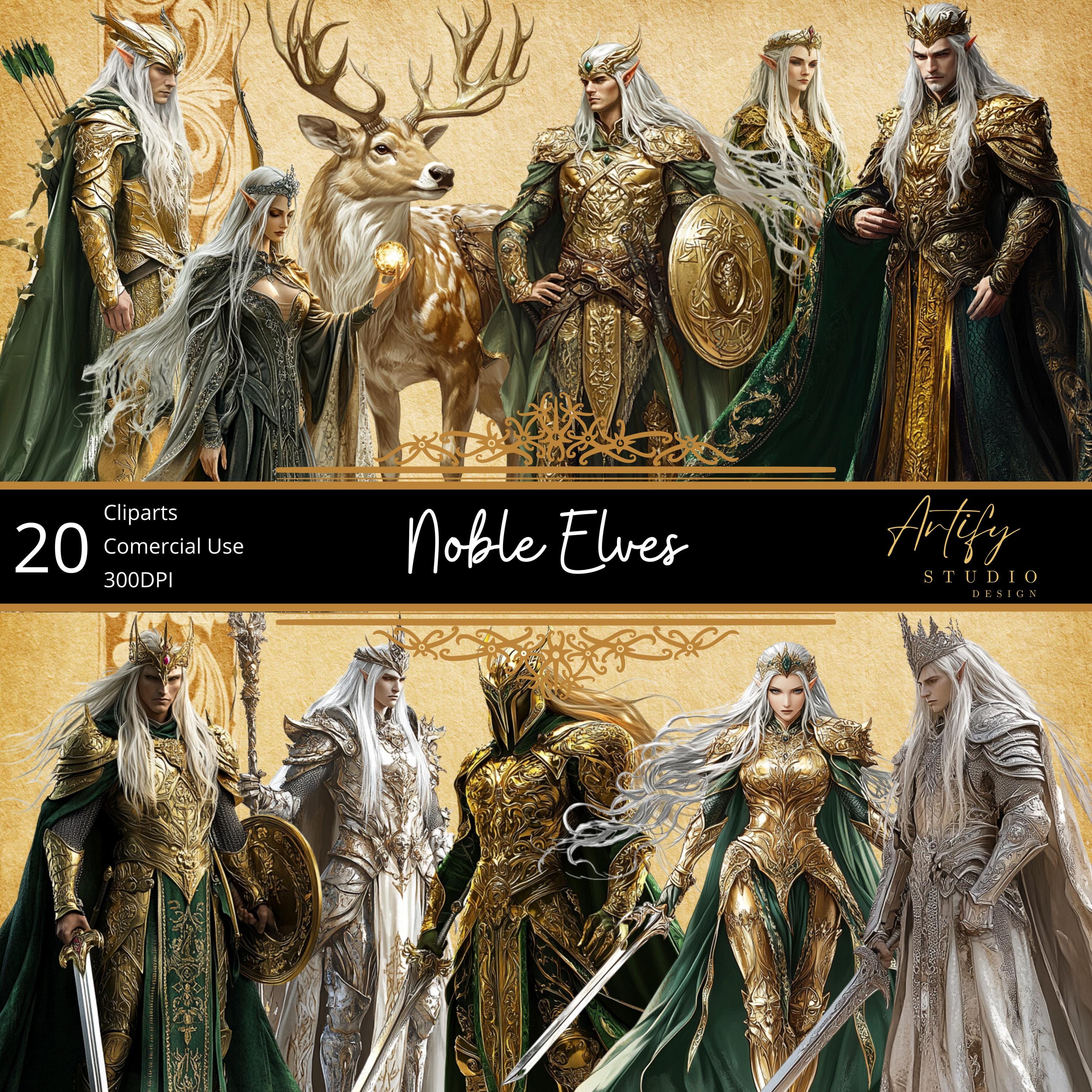 Noble Elves Cliparts, Commercial Use, Fantasy Elves, RPG , PNG ...