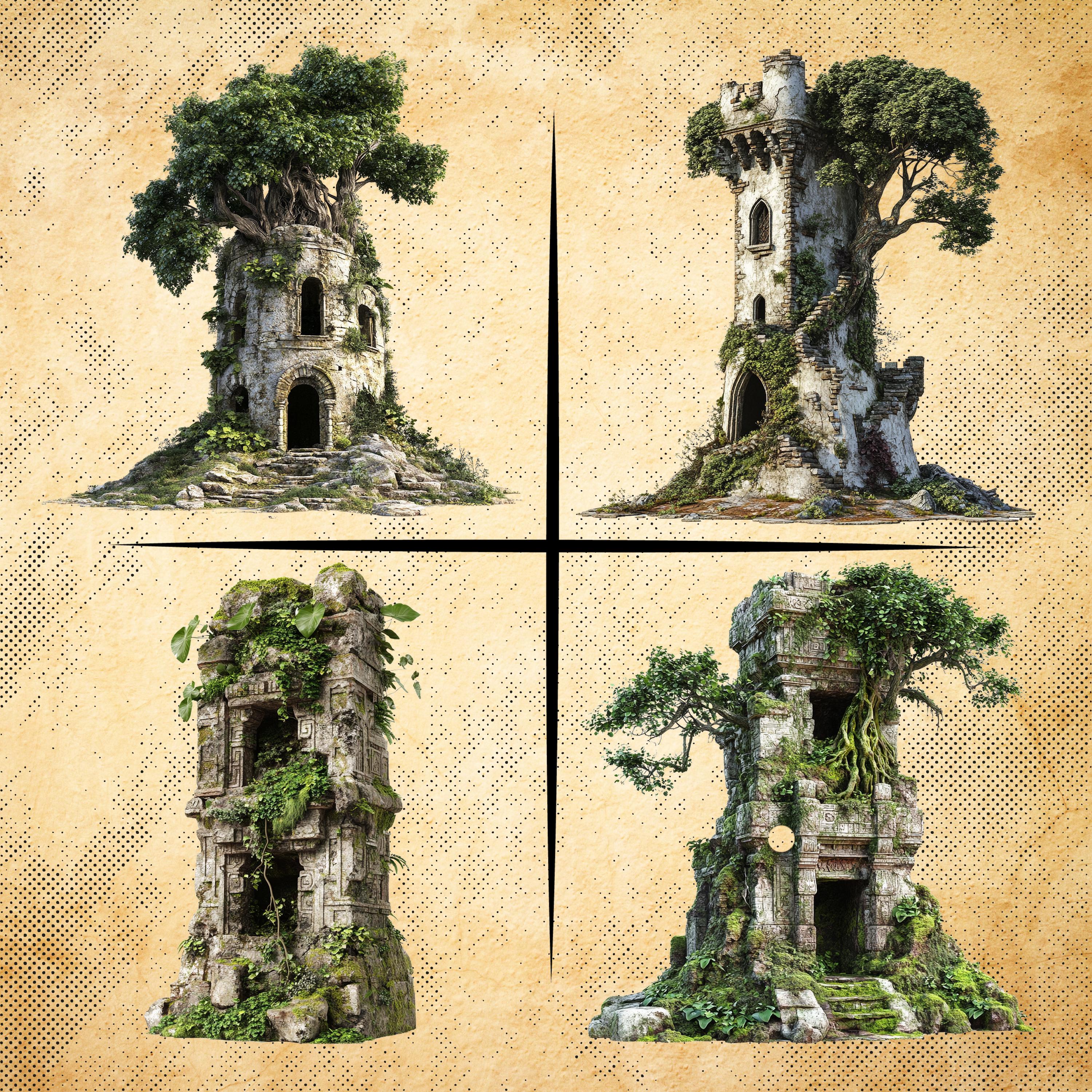 Overgrown Temples – Ancient Ruins Reclaimed by Nature , Transparent ...