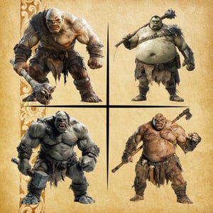 Monstrous Ogres Fantasy RPG Cliparts, Commercial Use, Dnd, RPG , PNG ...