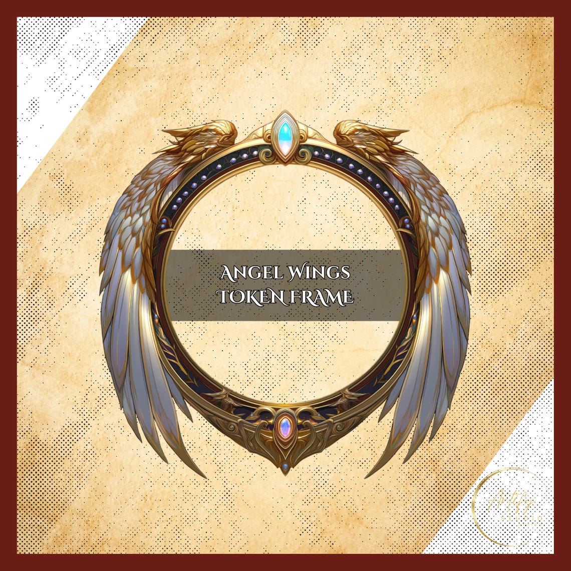 Angel Wings Token Frame – Digital Border for Dnd or Anything Game ...