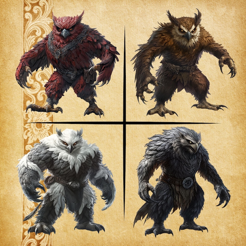 Wild Owlbears – 20 Ferocious Creatures for Fantasy DND Adventures ...