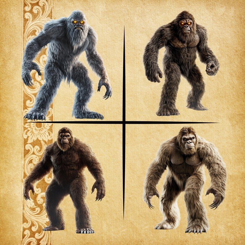 Bigfoot Clipart – 20 Mysterious and Mighty Bigfoot Illustrations ...