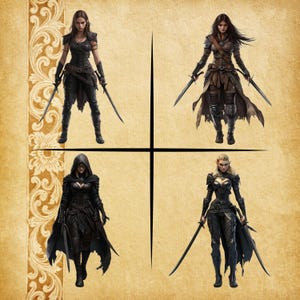 Shadow Rogues – 20 Fantasy Cliparts , Transparent Background Pngs for ...