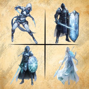 Snow Elves – Elegant Warriors of the Frozen North, Fantasy Cliparts ...