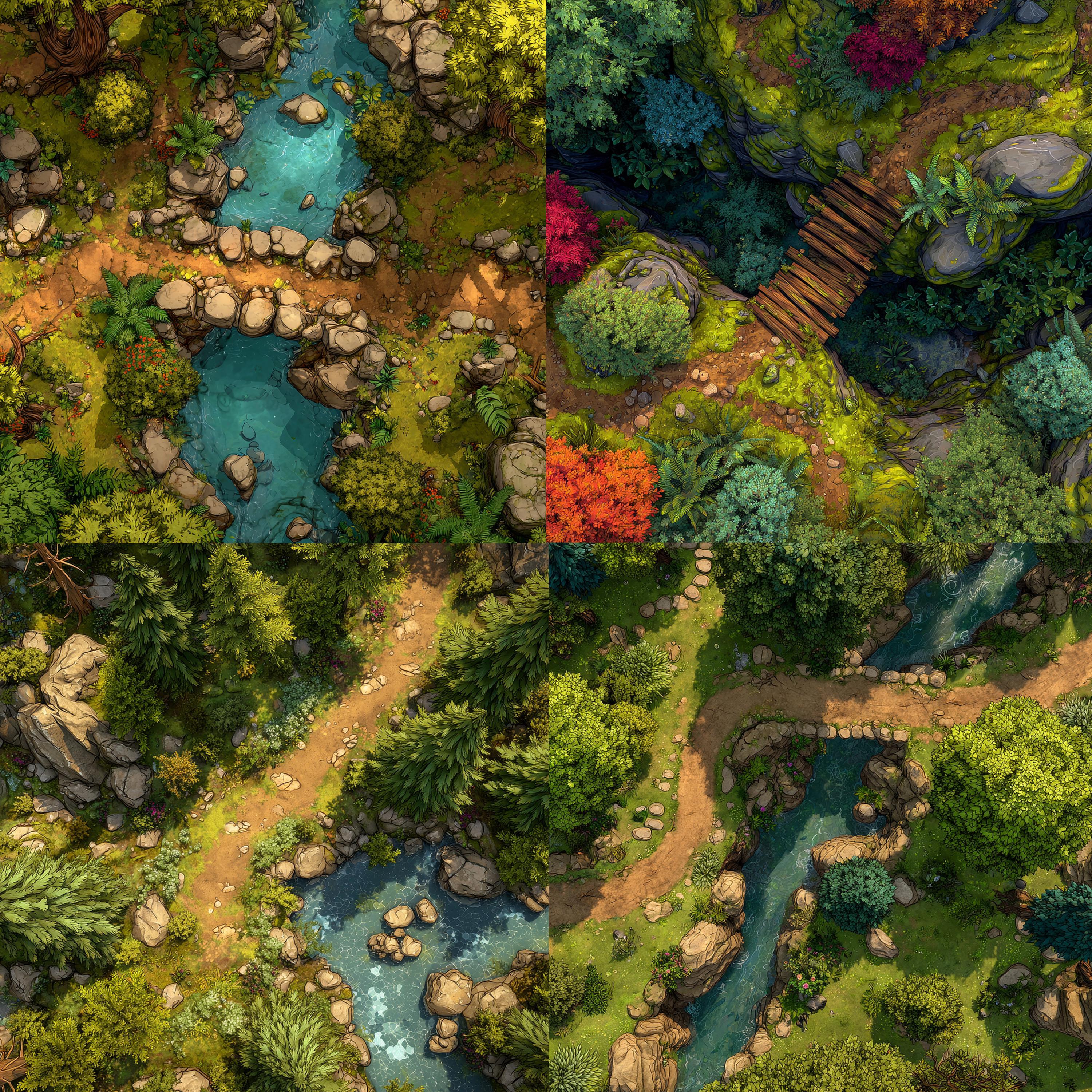 Forest Battle Maps, Digital RPG Maps, Dnd Fantasy Maps, Roll20 ...