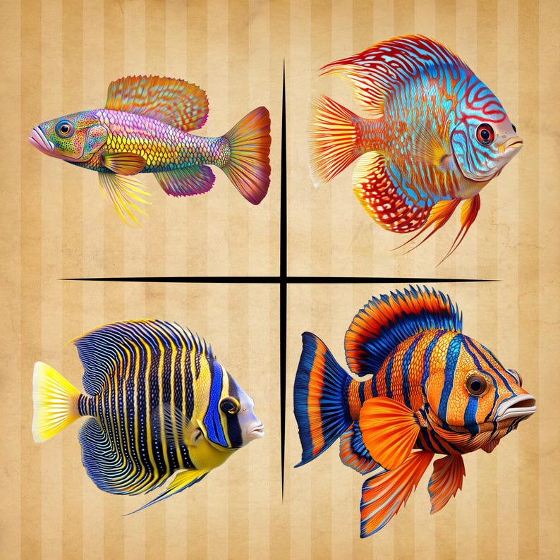Tropical Fish Clipart – Vibrant Tropical Fish for Creative Projects ...