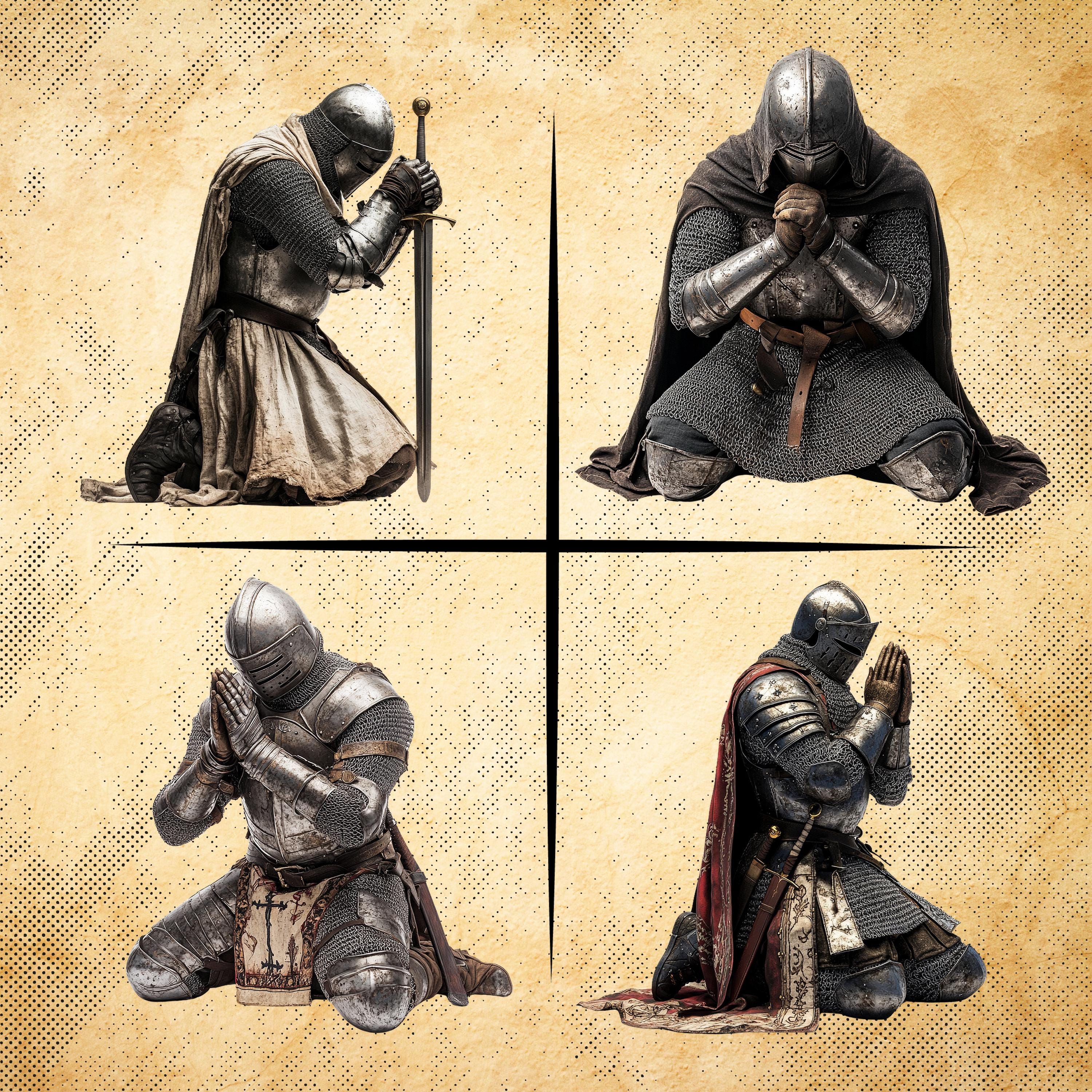 Prayer Knights – Devout Warriors of Faith and Honor , Medieval Cliparts ...
