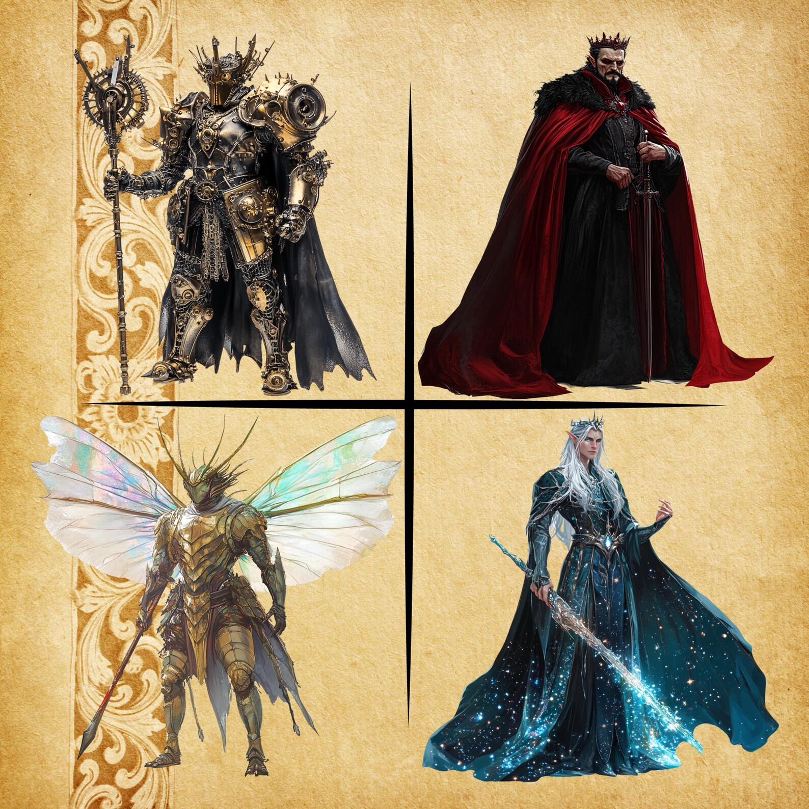 Fantasy Kings Clipart – 20 Majestic Kings for Your Fantasy World ...