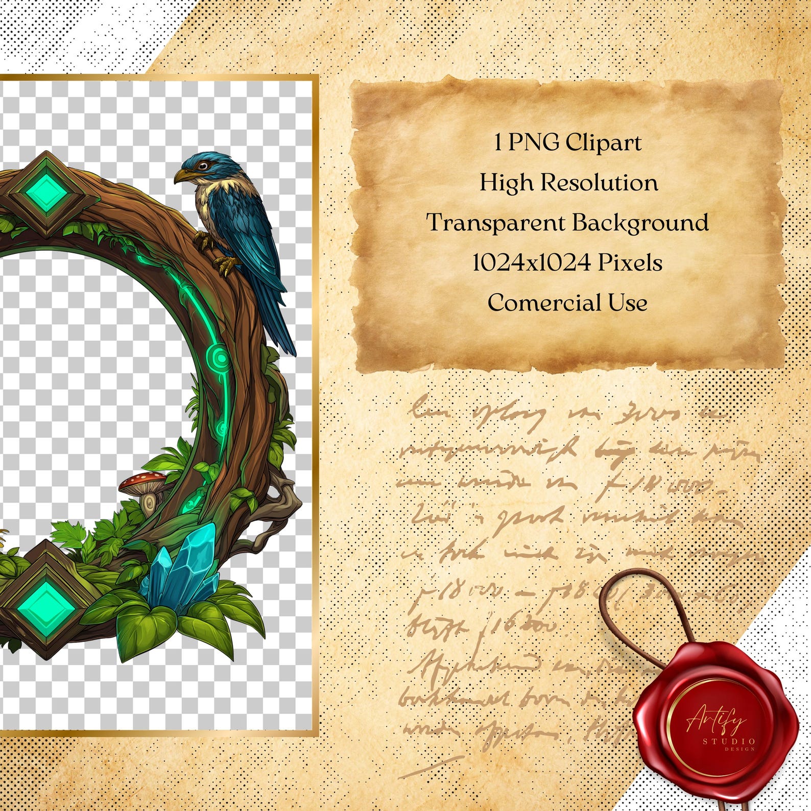 Forest Druid Token Frame – Digital Border for Dnd or Anything Game ...