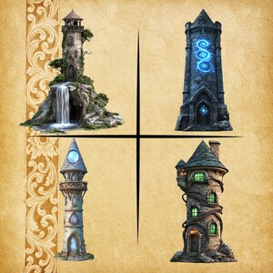 Wizard Towers RPG Cliparts, Commercial Use, Dnd, RPG , PNG, Collection ...