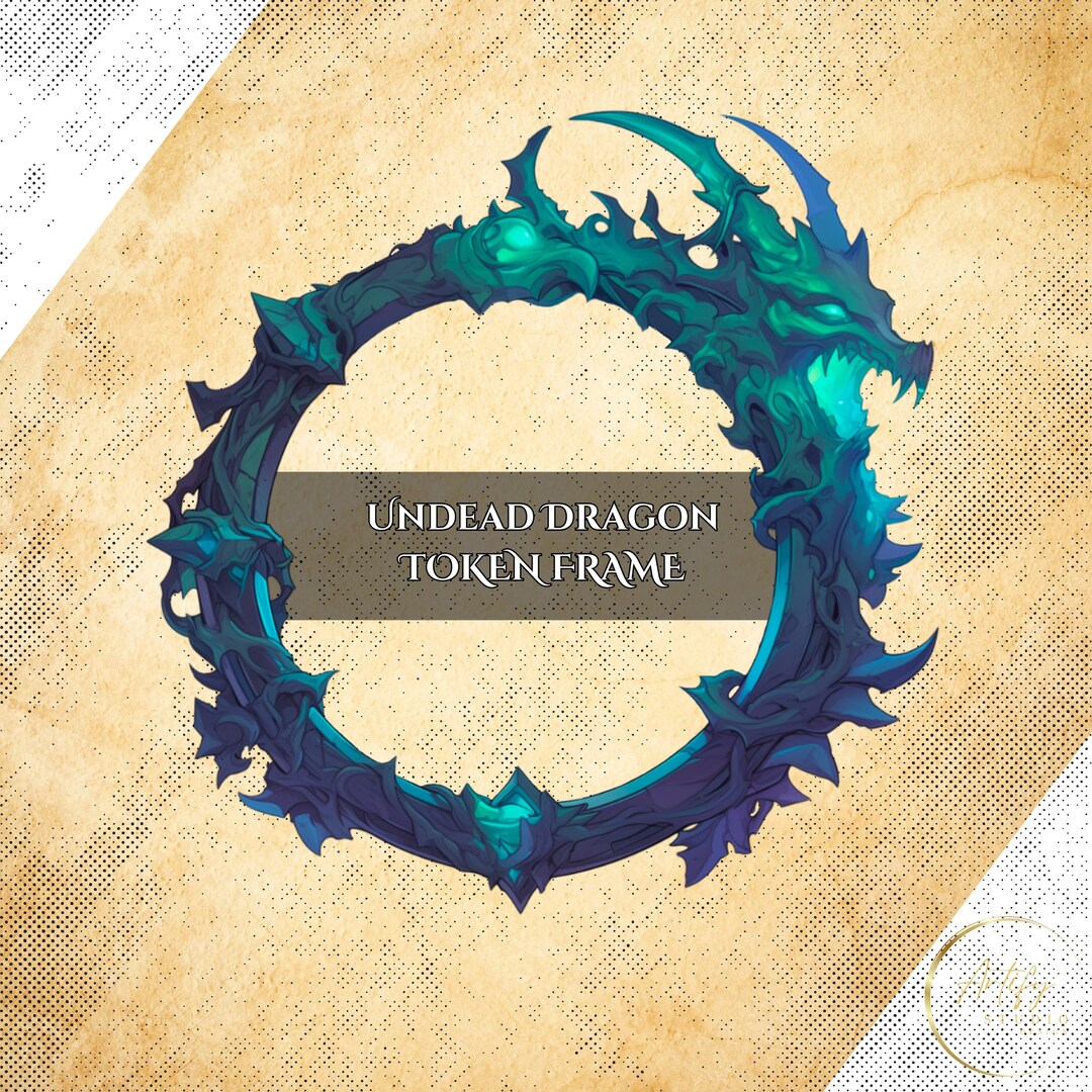 Undead Dragon Game Token Border – Digital Border for Dnd or Anything ...